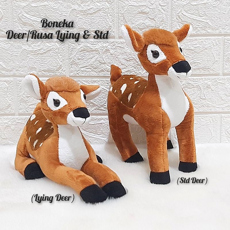 Jual Boneka Rusa Lucu Animal Deer Lying Std Deer Funny | Shopee Indonesia