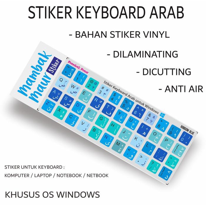 Jual STIKER KEYBOARD ARAB BAHAN VINYL, DICUTTING, DILAMINATING - RAND ...