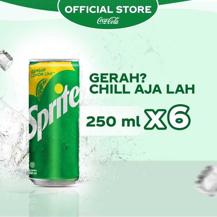 Jual Sprite Lemon Lime Minuman Soda - Kaleng 250ml - x6 Pcs | Shopee Indonesia