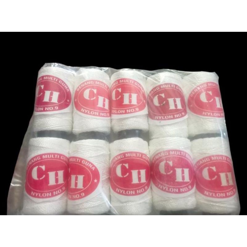 Jual Benang Nilon No.9 / Benang Bangunan ( 1 Pack isi 10 Roll) | Shopee ...