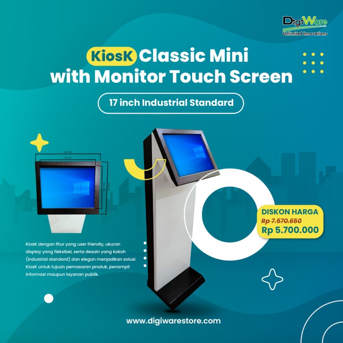 Jual KiosK Classic Mini with Monitor Touch Screen 17 inch Industrial ...