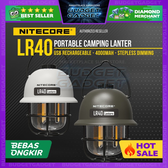 Jual Bestseller Nitecore Lr40 Lampu Led Camping Lantern Usb 4000Mah 3 ...