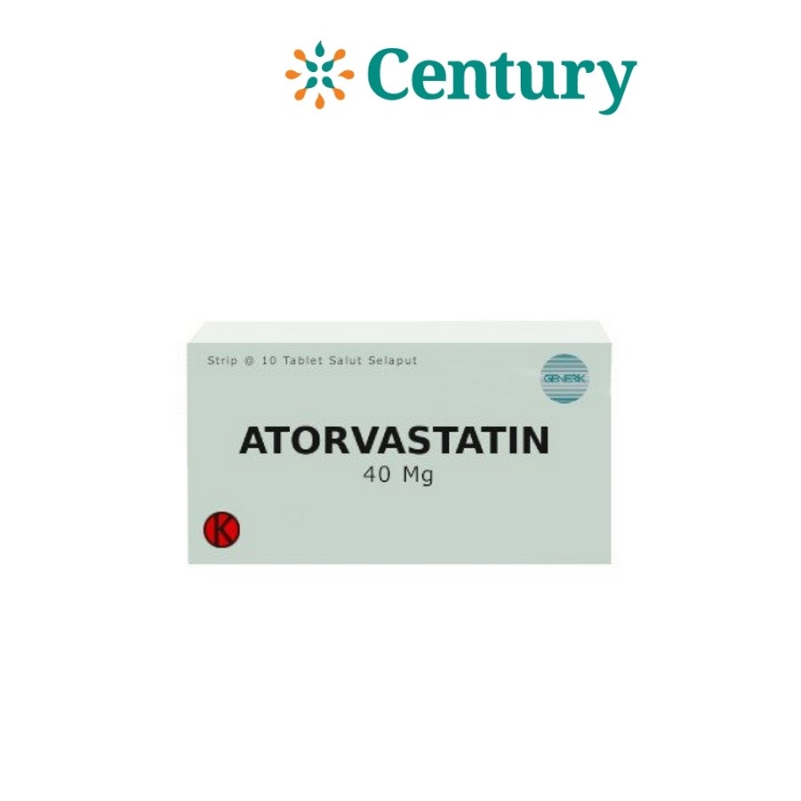 Jual ATORVASTATIN 40 MG 1 STRIP ISI 10 TAB / OBAT KOLESTROL / PENURUN ...