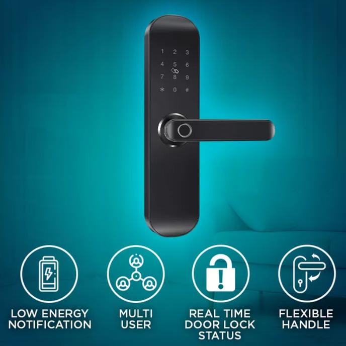 Jual TERBARU !!! Bardi Smart Door Lock Handle RFID Fingerprint Waterproof Kunci Pintu | Shopee ...