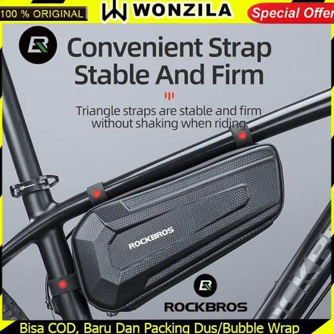 Jual Rockbros B66 Tas Frame Sepeda Hard Shell Carbon Pattern Rainproof 1.5L | Shopee Indonesia