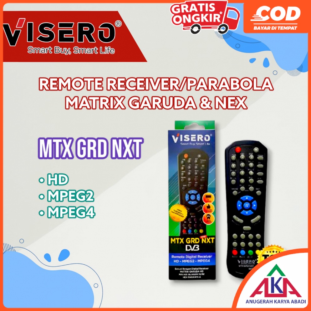Jual VBVK0466 VISERO MTX GRD DV3 Remote digital receiver HD MPEG2 MPEG4 ...