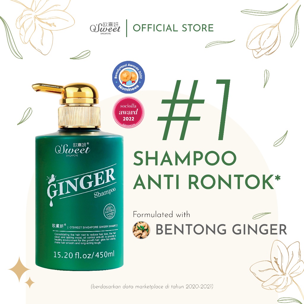 Jual O'Sweet Singapore Ginger Shampo 450 ml | Shopee Indonesia