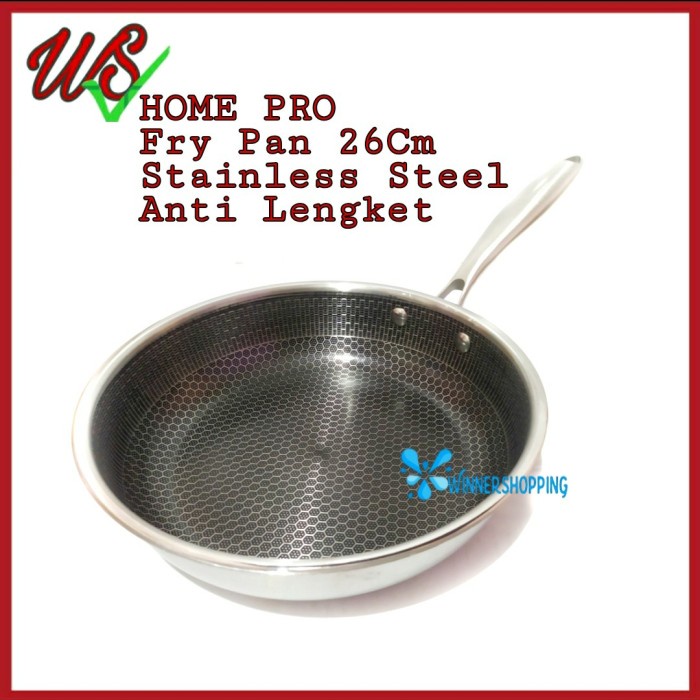 Jual KLH Home Pro Fry Pan Wajan Penggorengan Stainless Steel Anti Lengket 26Cm LIMITED | Shopee ...