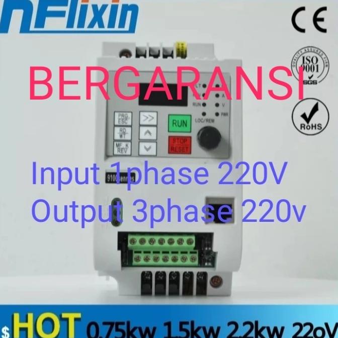 Jual Inverter Variable Speed Driver 2,2Kw Input 1Ph 220V Output 3Ph ...