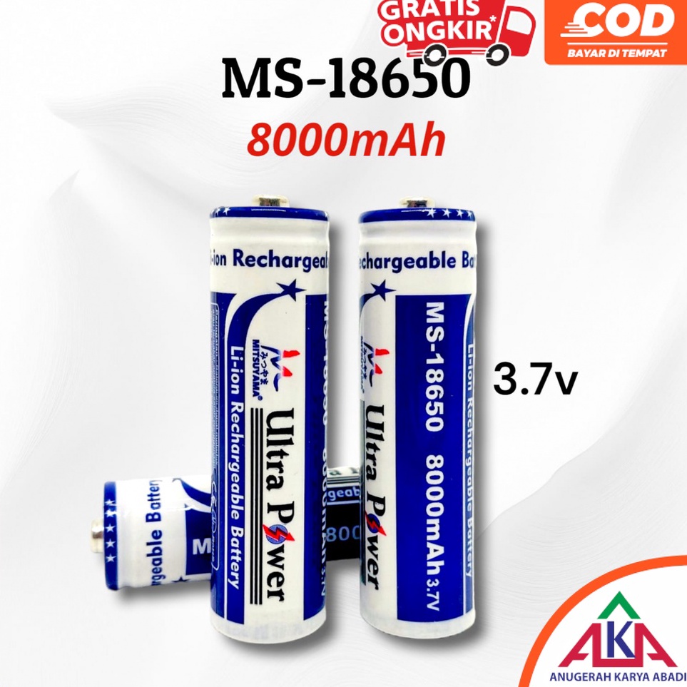 Jual CKZL5412 Baterai Cas 18650 MITSUYAMA MS-18650 8000 mAh Rechargeable Battery | Shopee Indonesia