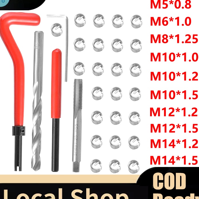 Jual ( -8O☼) [On Sale] 30 / 20 /15 Pcs Recoil Helicoil Thread Repair ...