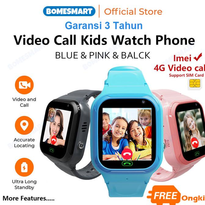 Jual imo Anti Air Jam tangan anak 4G Video call telepon anak Gps Smartwatch | Shopee Indonesia