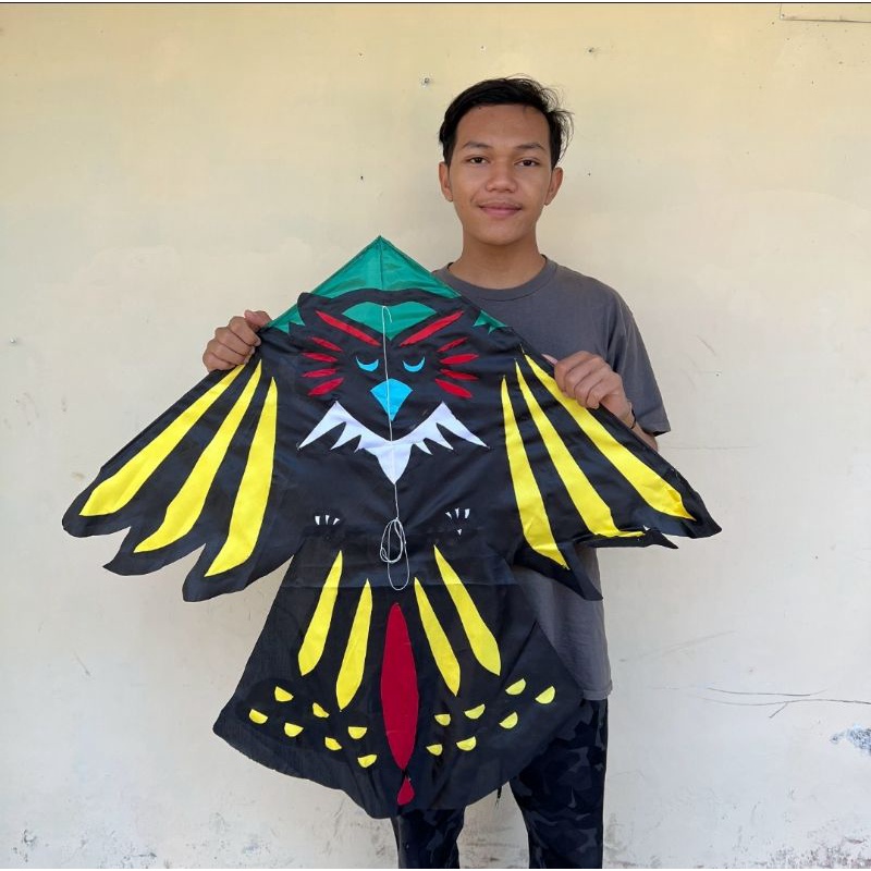 Jual Layangan Celepuk Kain Dengan Motif Cutting Lebar 100 cm Mainan ...
