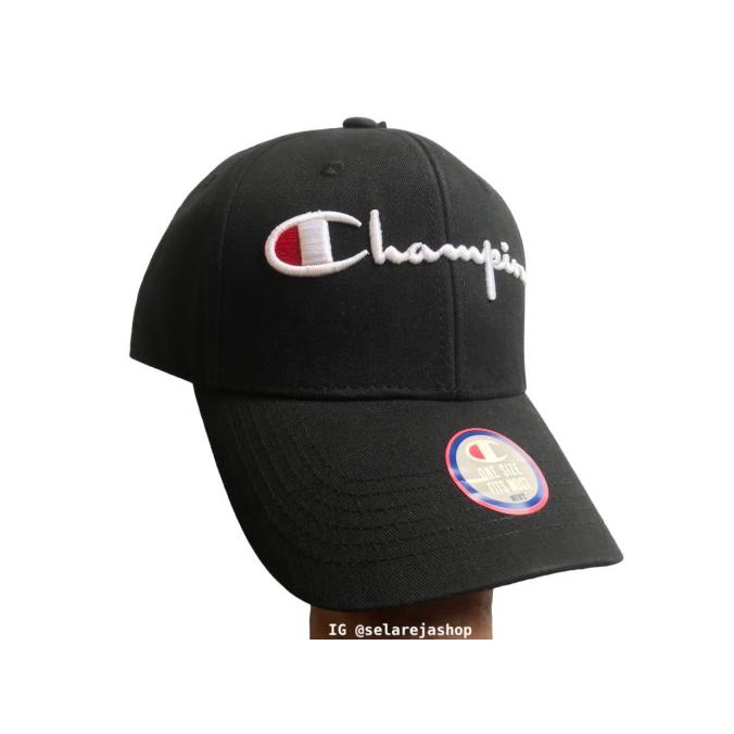 Jual Topi Champion Classic Twill Hat Black 100% Ori Resmi | Shopee ...