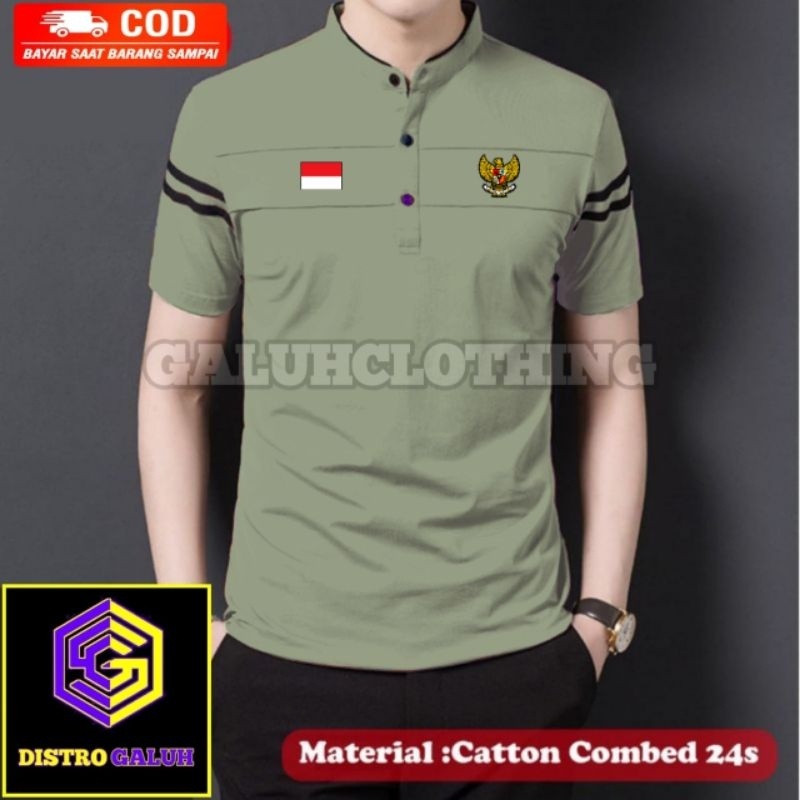 Jual Kaos Polo Shanghai Logo Garuda Bendera Indonesia Kekinian Terbaru ...