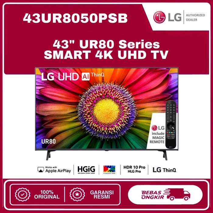 Jual Tv Lg 43Ur8050Psb 43 Inch 43Ur Ur80 Digital 4K Uhd Smart Tv 43Ur8050 | Shopee Indonesia