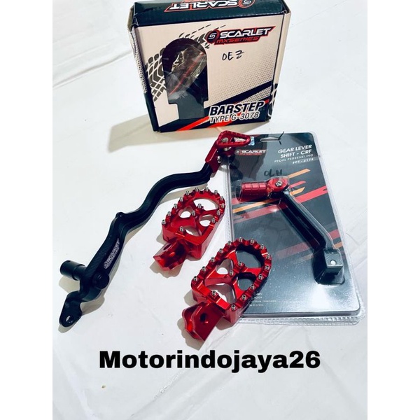 Jual Paket Operan Gigi, Foot Step , Pedal Rem crf 150L Merah Scarlet ...