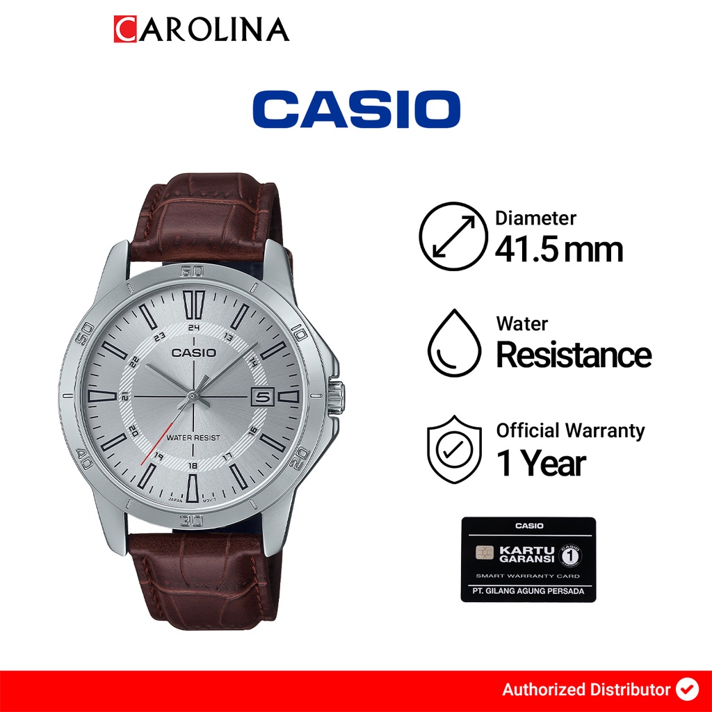 Jual Jam Tangan Pria CASIO Standard Series MTP-V004L-7C Silver Dial ...