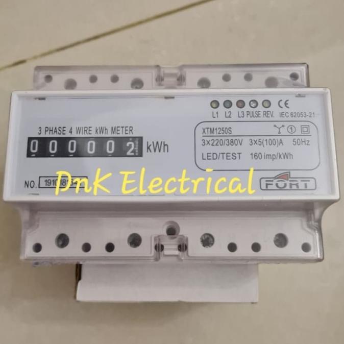 Jual KWH Meter 3 Phase Merk Fort XTM1250S Analog Direct | Shopee Indonesia