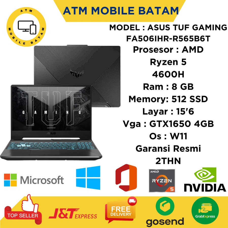 Jual ASUS TUF GAMING FA506IHR RYZEN 5 4600H 8/512GB W11 15,6" GTX1650 ...