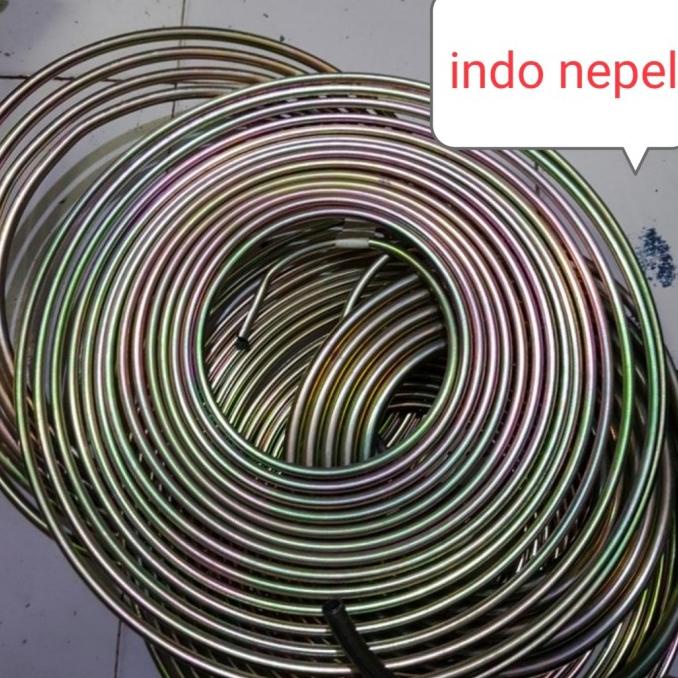 Jual Ledeng Pipa Besi Roll 3/8 10 Mm Selang Rem Angin Oli | Shopee ...