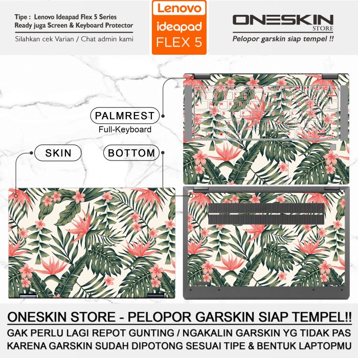 Jual Garskin Stiker Laptop Lenovo IdeaPad Flex 5-14 5i-14 Gambar Full ...