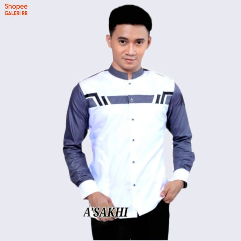 Jual Asakhi Collection Original Baju Koko Pria Lengan Panjang Motif 4G ...