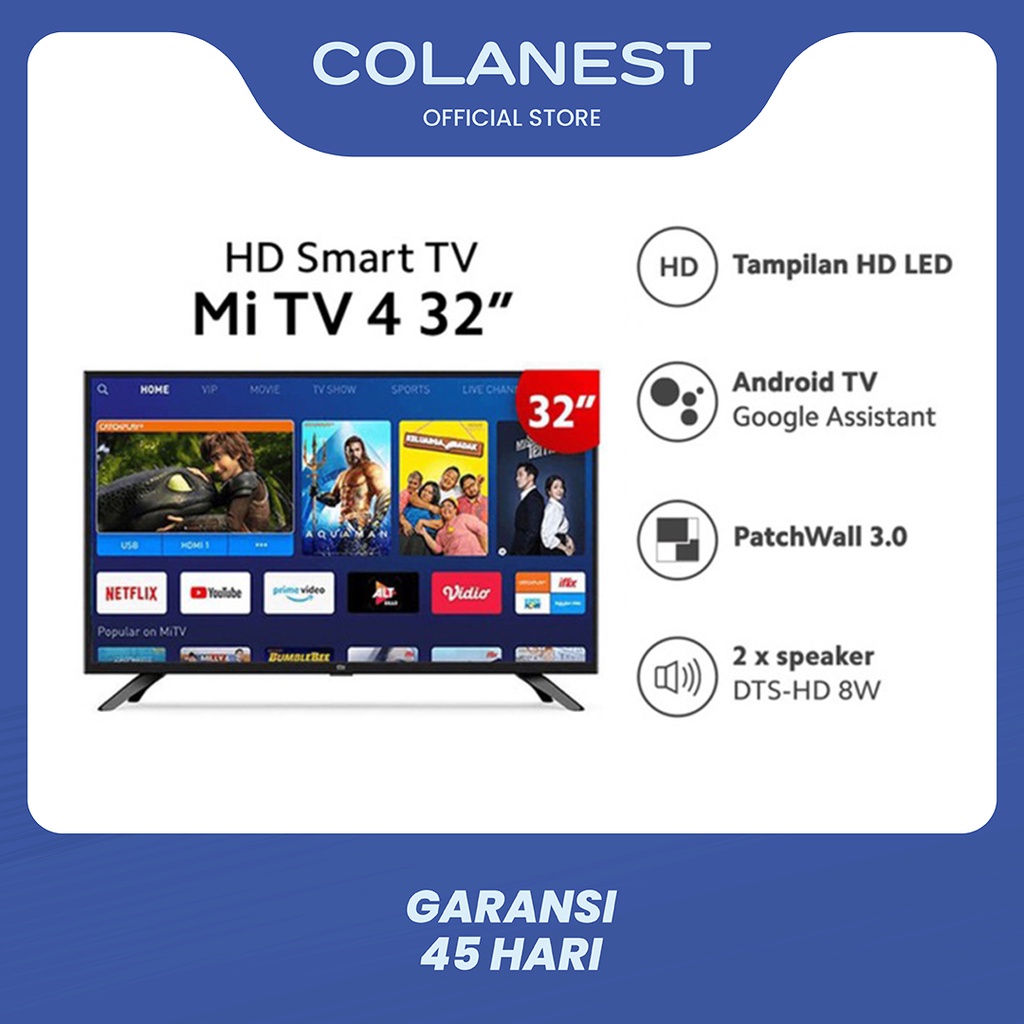 Jual Xiaomi Mi TV 32"（V48R) Smart TV Garansi Toko | Shopee Indonesia