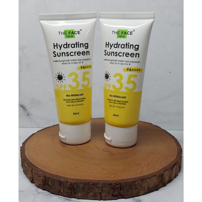 Jual HYDRATING SUNSCREEN SPF 35 PA ++++ THE FACE 30 ML BPOM | Shopee ...