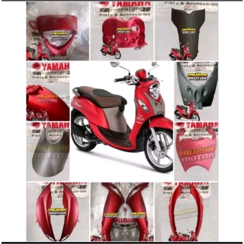 Jual FULL BODY FINO GRANDE MERAH DOFF ORIGINAL YAMAHA | Shopee Indonesia