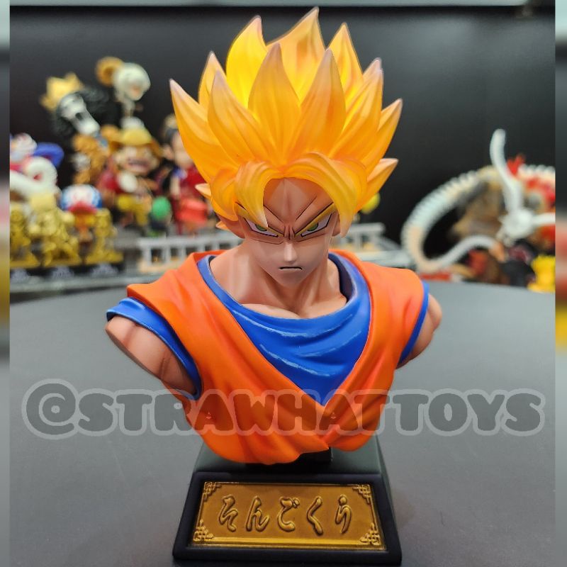 Jual SON GOKU SUPER SAIYAN BUST BY XZ STUDIO (WITH LED) RESIN STATUE ...