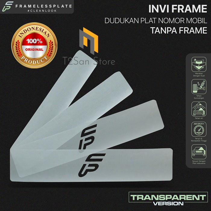 Jual Original Dudukan Plat Nomor Mobil Transparan Frameless Plate ...