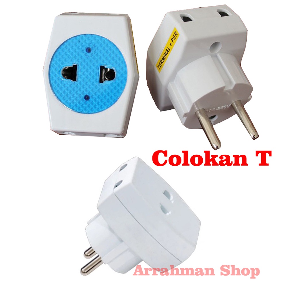 Jual Colokan T - Colokan 3 Multi - Colokan Listrik Paralel - Colokan ...