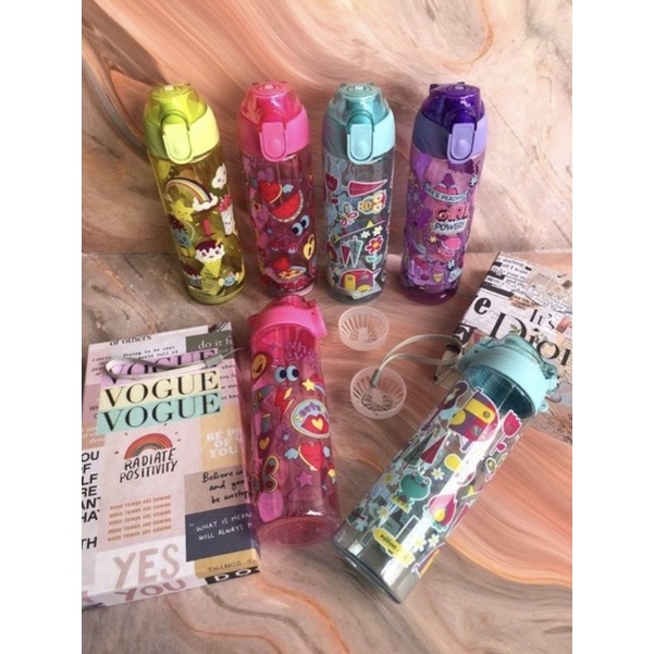 Jual Botol Minum Motif Smiggle Colorful 600ml BPA FREE | Shopee Indonesia
