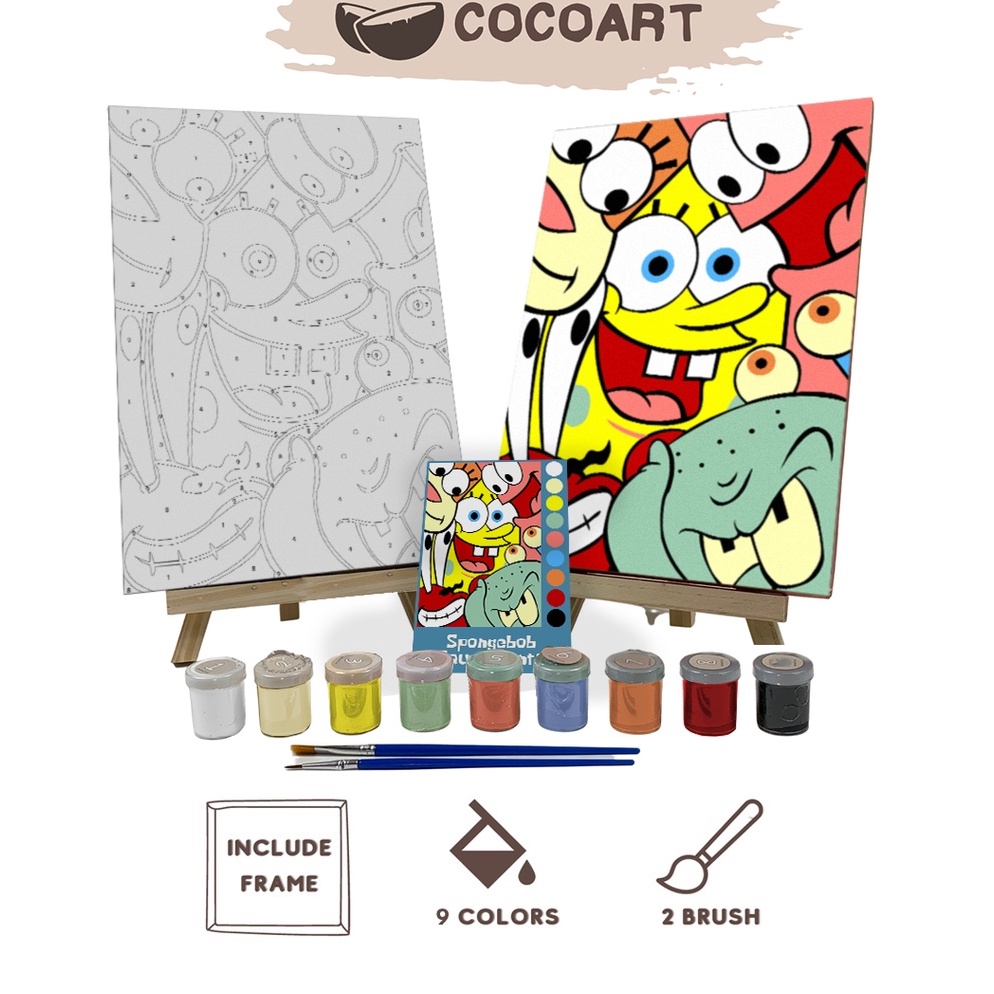 Jual [ART. S24K] Paint By Number Kit [ Spongebob Squarepants ...
