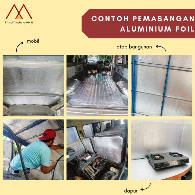 Jual Peredam Suara Dan Panas Aluminium Foil 5Mm + Sticker (Lem Perekat ...