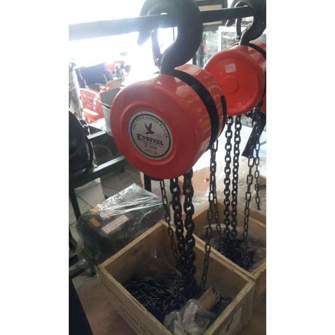 Jual Chain Block 3 Ton 3 Meter Takel Katrol Kerekan 3 Ton 3 Meter ...