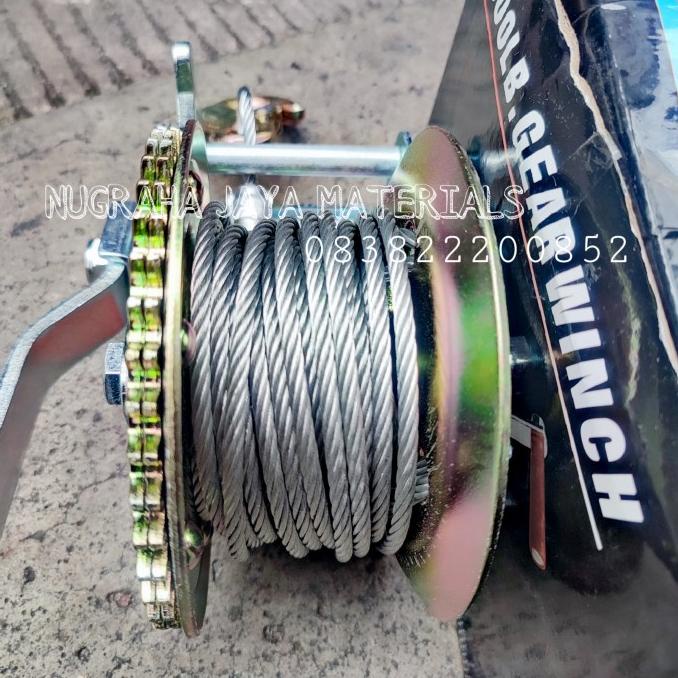 Jual Alat Derek Manual 2000 Lbs Gear Winch Katrol Manual Kapasitas 1 ...