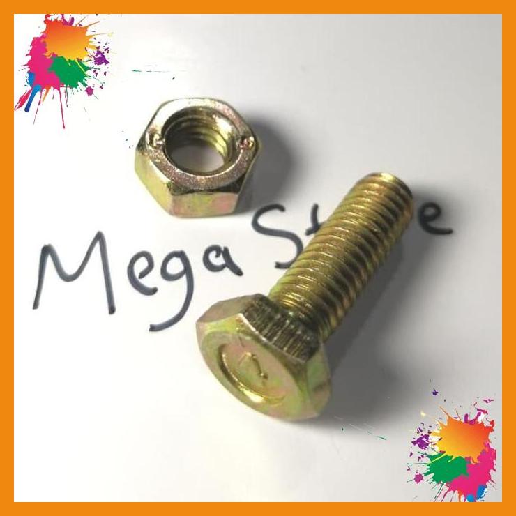 Jual baut mur kuning 8x35 bmk 8 x 35 panjang 3.5cm kunci 12 rak besi siku [tms] | Shopee Indonesia