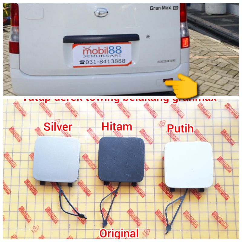 Jual tutup derek cover towing bumper belakang daihatsu granmax grandmax ...