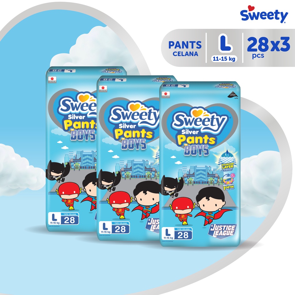 Jual Sweety Silver Pants Boys L 3x28s | Shopee Indonesia
