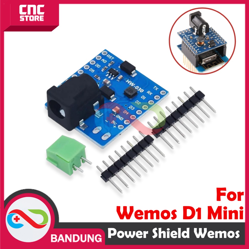Jual DC Power Shield WEMOS DC Power Shield untuk WEMOS D1 MINI | Shopee ...