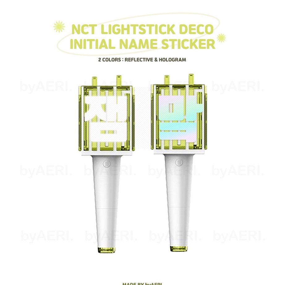 Jual Murah N C T LIGHTSTICK DECO STICKER REFLECTIVE HOLOGRAM INITIAL ...