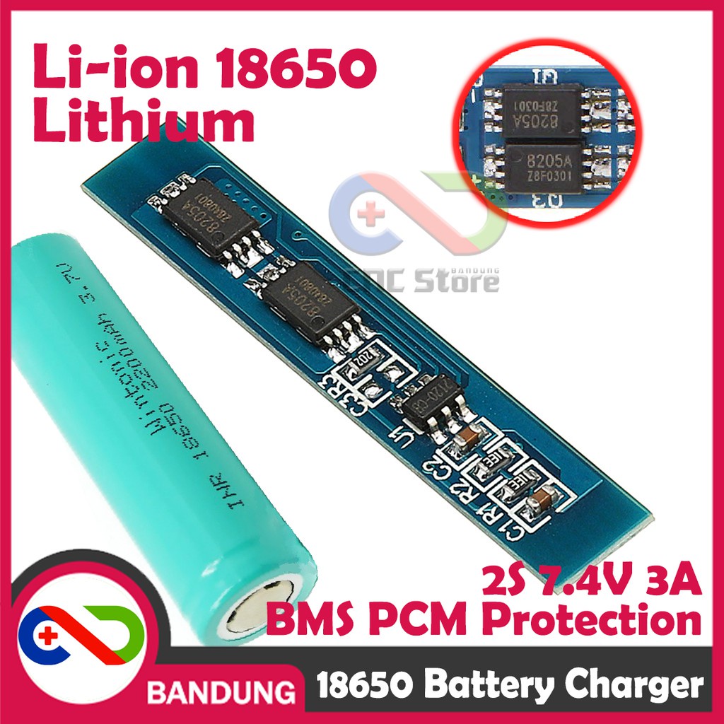 Jual 2S 3A 7.4V 8.4V 18650 LI-ION LITHIUM BATTERY CHARGER BMS PCM PROTECTION | Shopee Indonesia