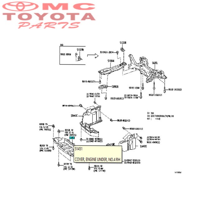 Jual Cod - Tutup Cover Deck Dek Bawah Mesin Engine Toyota Altis 51451 ...