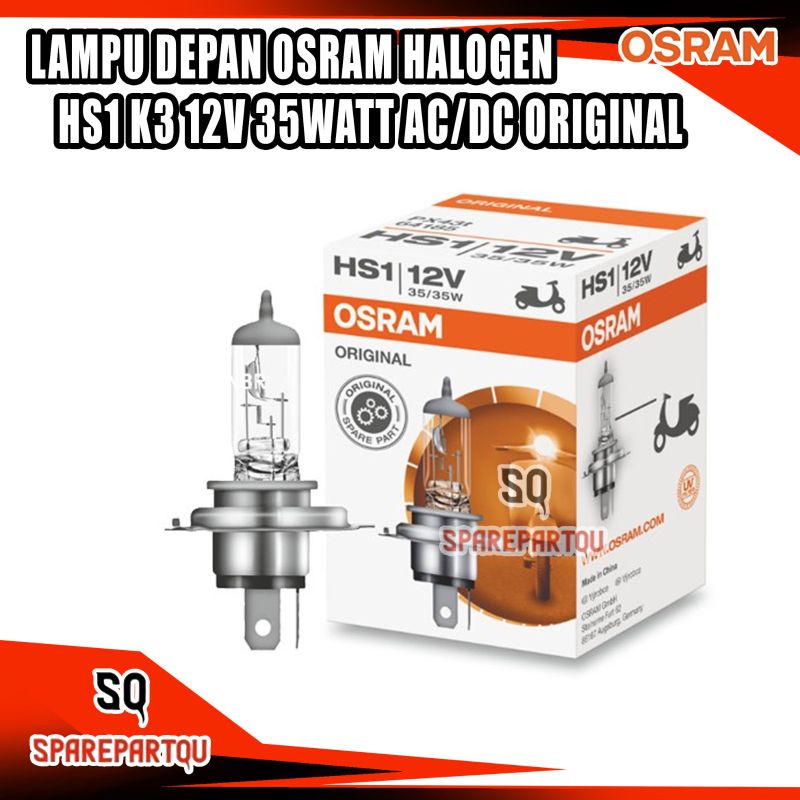 Jual BOHLAM LAMPU DEPAN OSRAM HS1 K3 12V 35WATT HALOGEN ORIGINAL | Shopee Indonesia