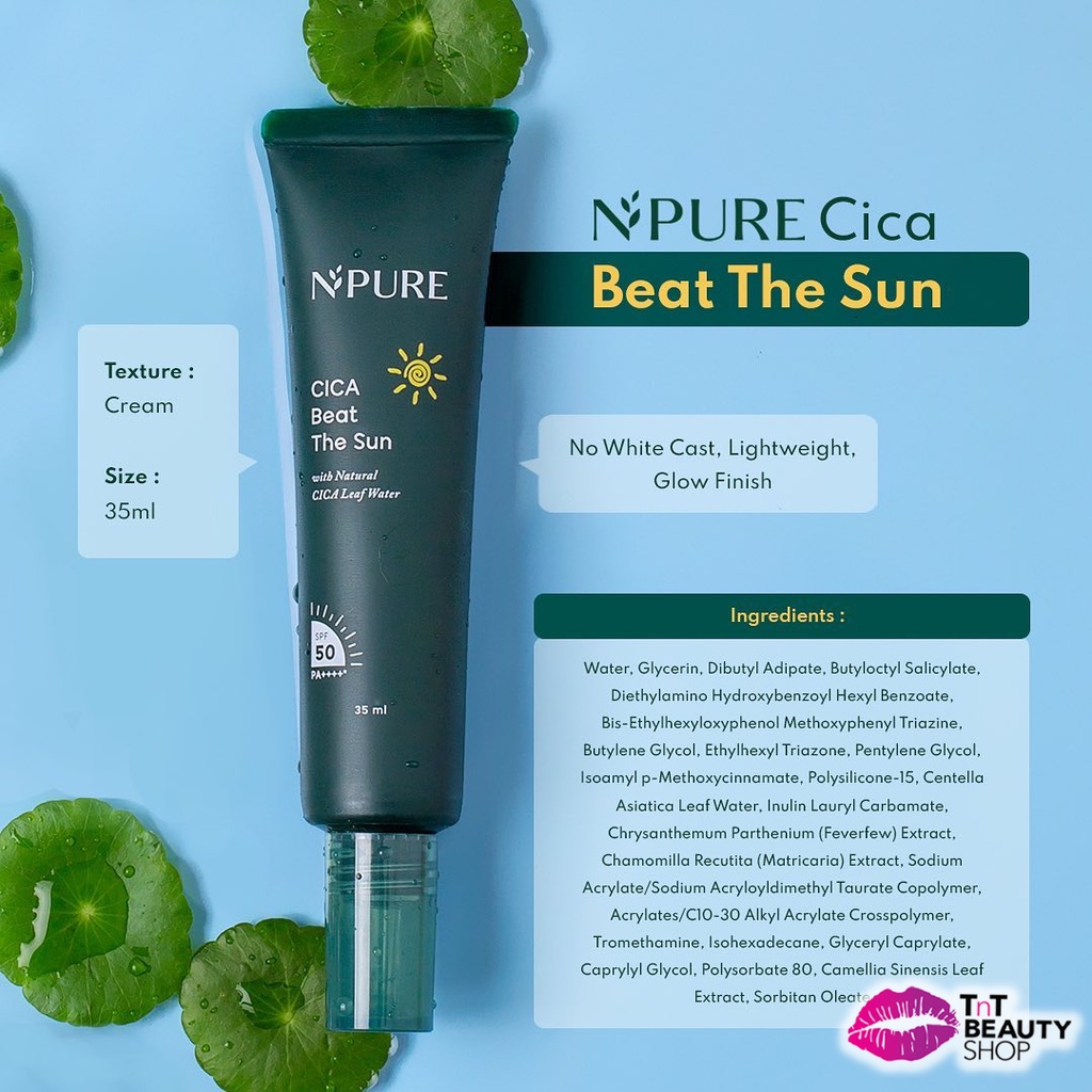 Jual Npure Cica Beat The Sun Spf 50 Pa ++++ Npure Sunscreen Bts ...