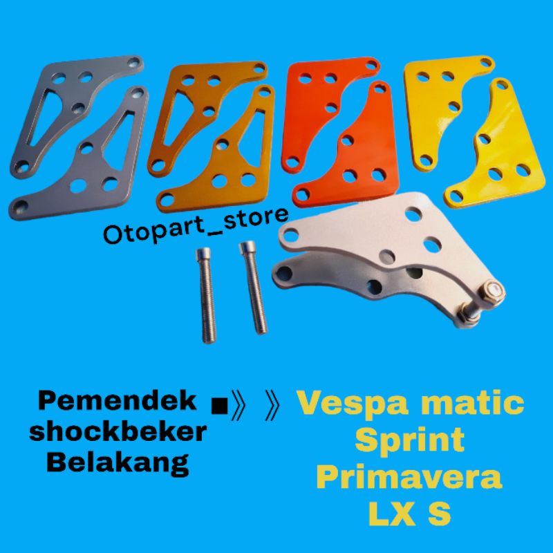 Jual Lowering Kit Vespa Sprint Primavera 150 S125 LX125 Pemendek Shock ...