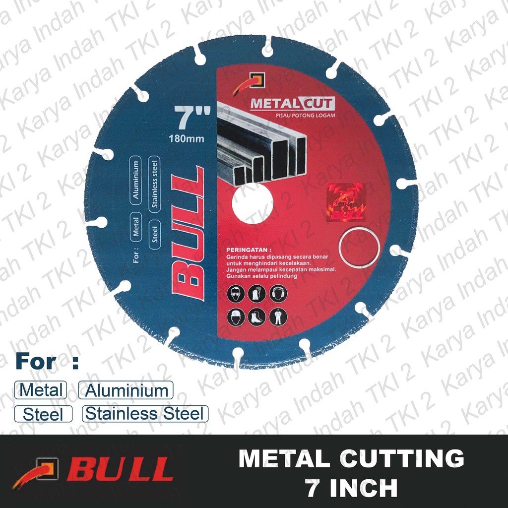 Jual Mata Pisau Potong Besi Bull 7 Inch Metal Cut Off Ter Saw Gerinda 7 ...