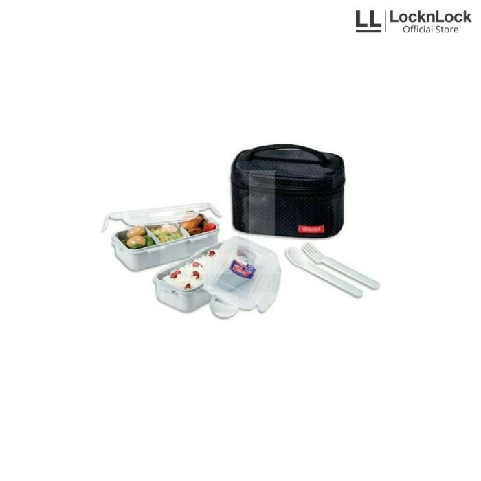 Jual Locknlock - Lunch Box Set - Black Bag (Hpl752Db) | Shopee Indonesia